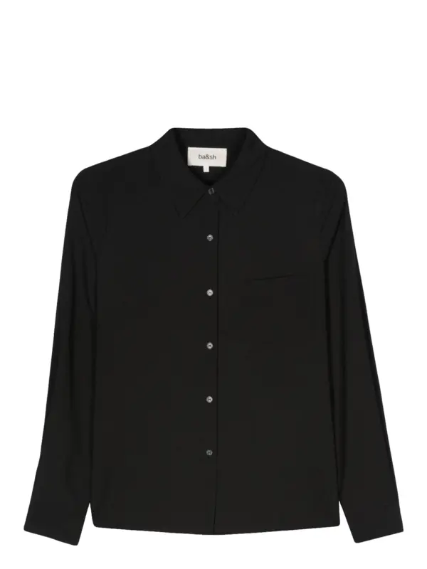 Ba&sh Mônica Pleated Shirt - Black