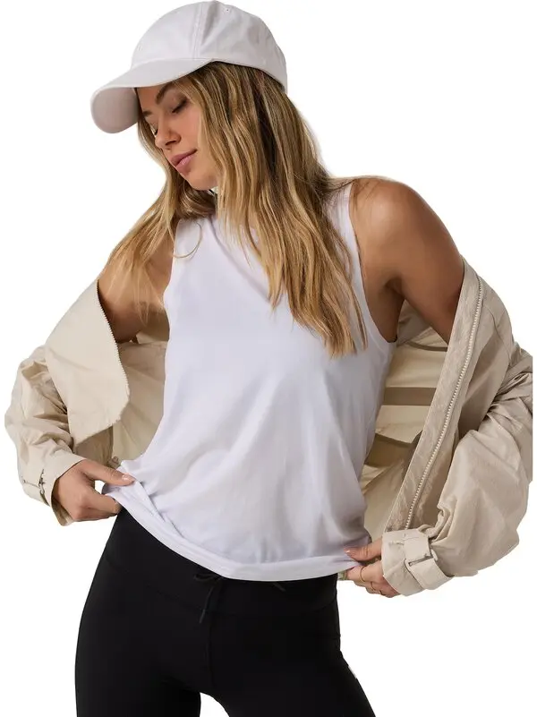Vuori Energy Long Tank Top - White