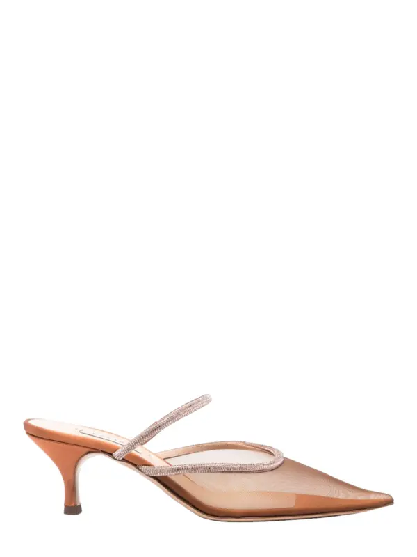 Casadei Scarlet Mimí 50mm Mules - Brown