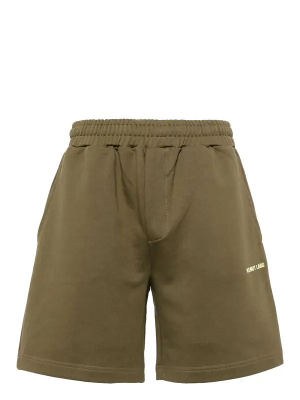 Helmut Lang Logo-print Cotton Shorts - Green