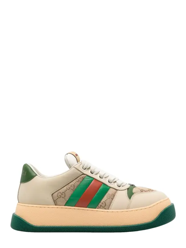Gucci Screener Leather Sneakers - Neutrals