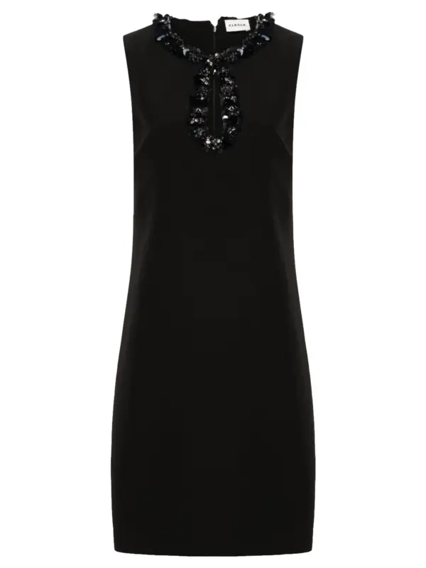 P.a.r.o.s.h Puppy Crystal-embellished Mini Dress - Black
