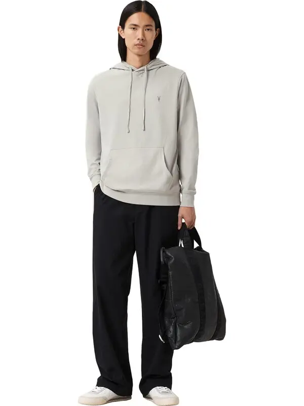 All Saints Brace Ramskull Pullover Hoodie - Carbon Grey