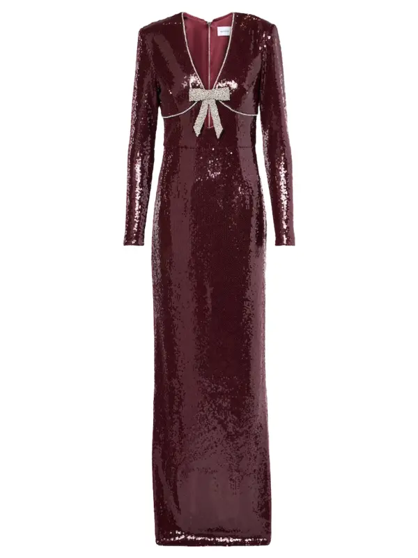 Rebecca Vallance Nicky Hilton Zelda Sequin Gown - Red