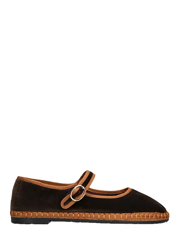 FLABELUS Yoki Mary Jane Flats - Brown