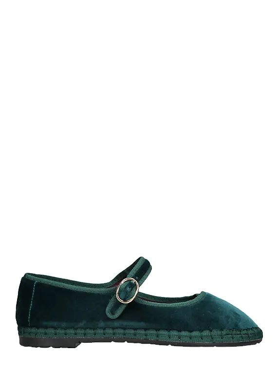 FLABELUS Leonor Single-strap Mary Jane Flats - Green