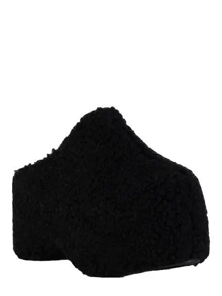 AZALEA WANG Dolorita Faux Shearling Clog - Black