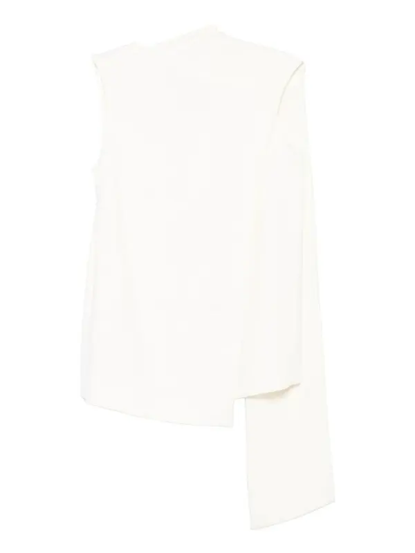 Alberto Biani Asymmetric Sleeveless Top - White