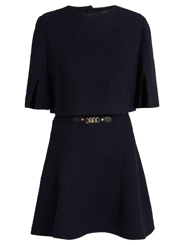 Maje Tweed 2-in-1 Mini Dress - Blue