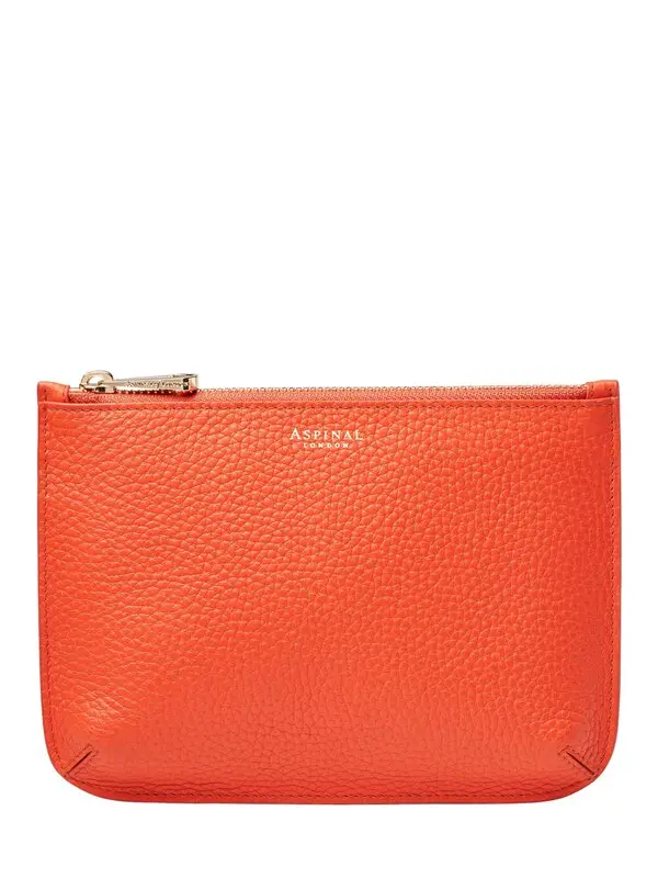ASPINAL OF LONDON Medium Leather Ella Pouch - Orange
