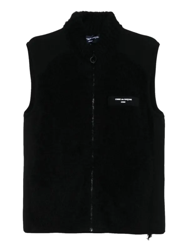 Comme Des Garçons Brushed-effect Gilet - Black