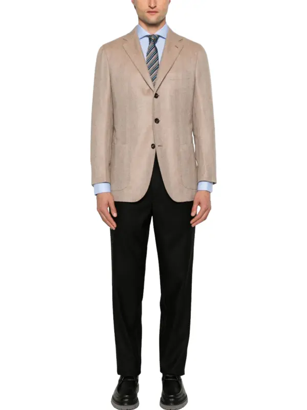 Giorgio Armani Virgin Wool Trousers - Black