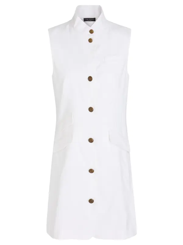 Rag & Bone Slade Linen-blend Mini Dress - White