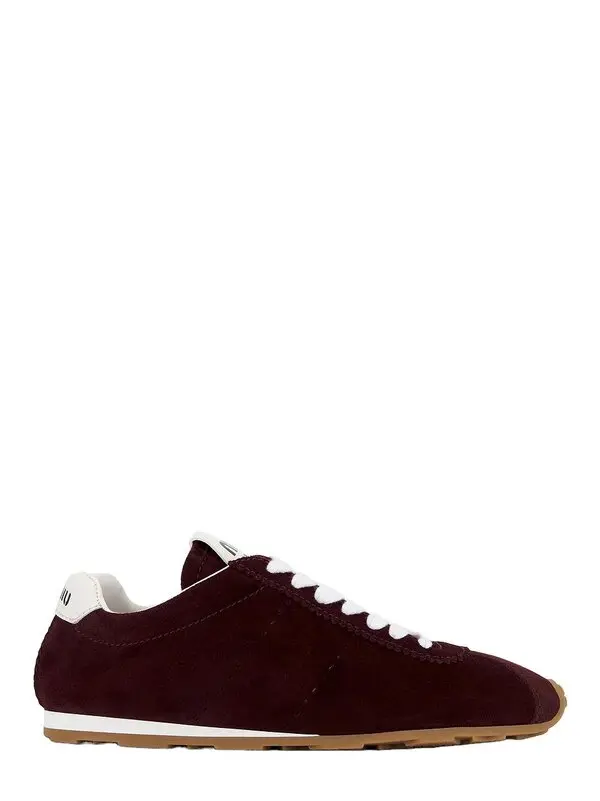 Miu Miu Suede Sneakers - Bordeaux