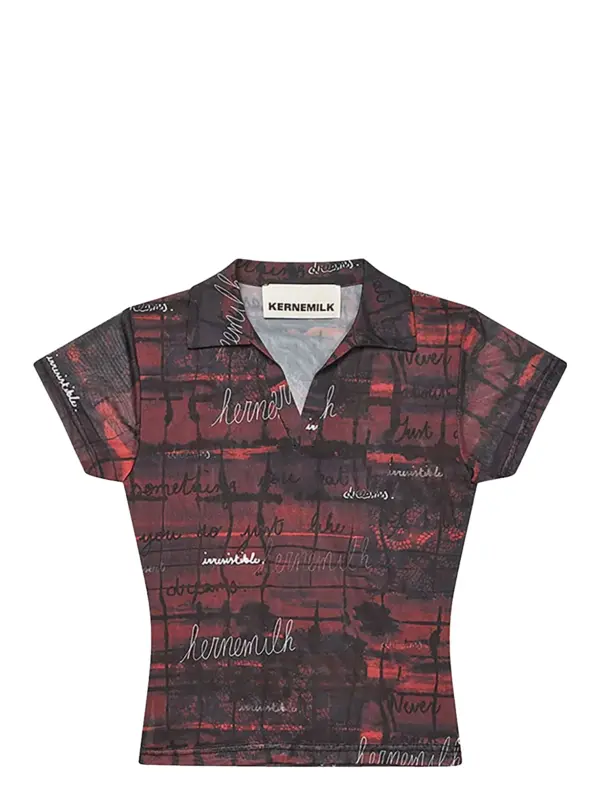 KERNE.MILK Soleil Graphic Polo Shirt - Black