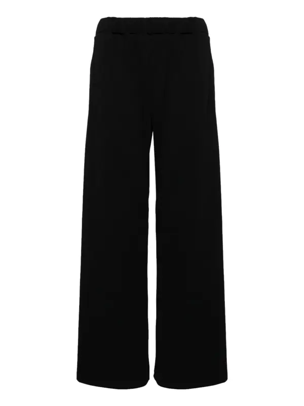 Attachment Plissé Loose Fit Pants - Black