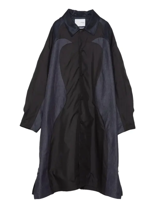 YOSHIOKUBO Panelled Button-up Coat - Black