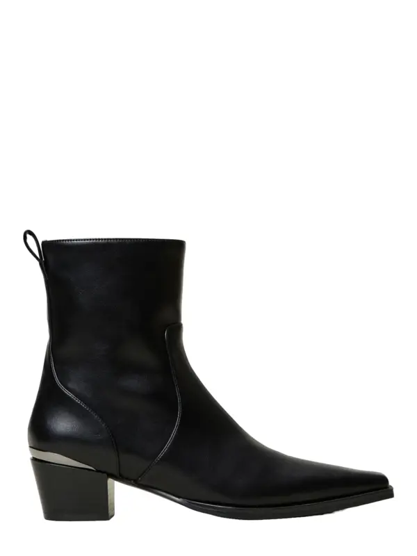 TWINSET 50mm Laminated-panel Cowboy Boots - Black