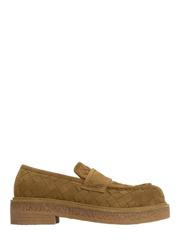 Bottega Veneta Intrecciato Suede Loafer - Cork