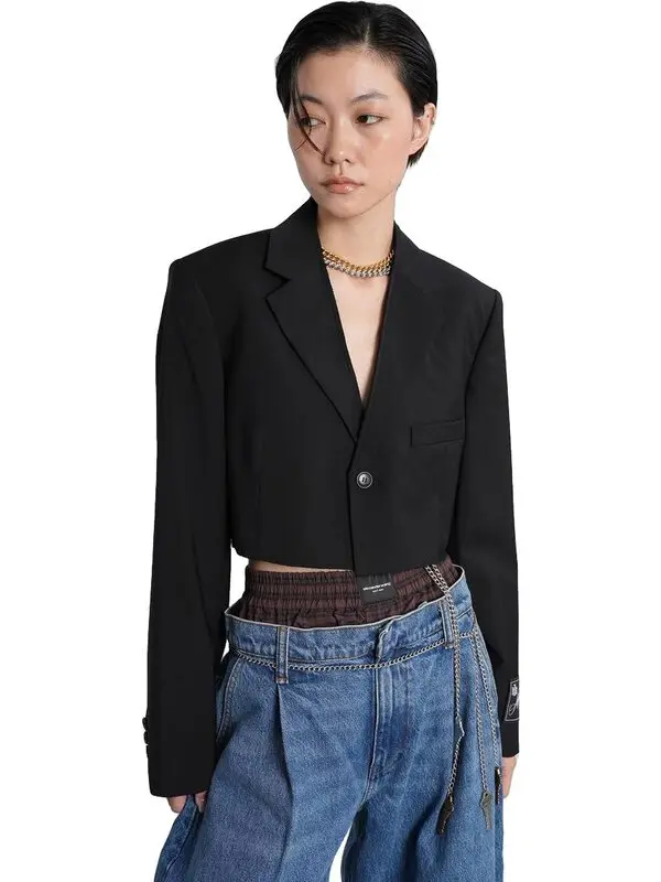 Alexander Wang Cropped Blazer - Black