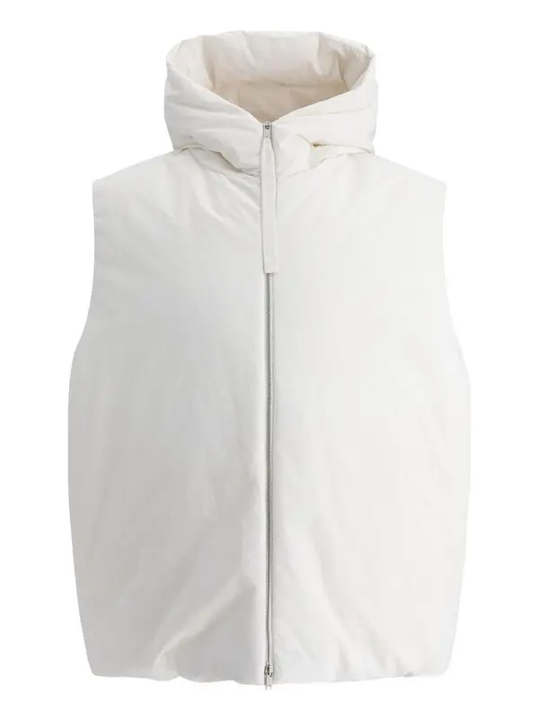 JIL SANDER 01' Padded Vest - White