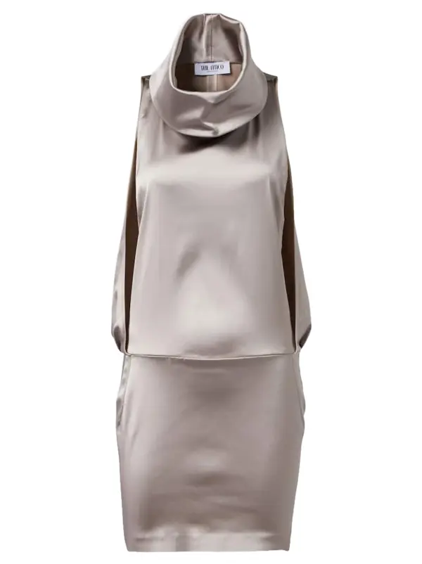 Attico Satin Minidress - Beige