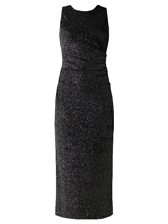 RO&ZO Gabriela Ruched Stretch-woven Midi Dress - Black