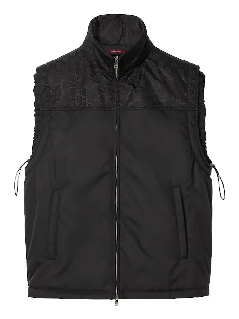 Gucci Gg Heavy Nylon Gilet - Black