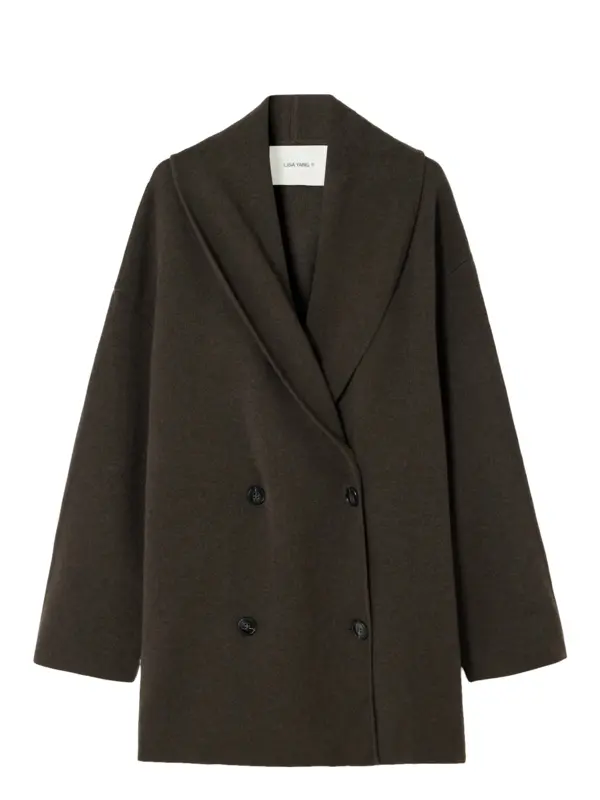 LISA YANG Linda Double-breasted Cashmere Cardigan - Brown