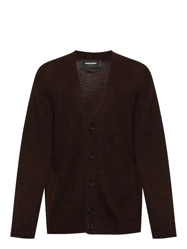 Dsquared2 Alpaca Wool Cardigan - Brown