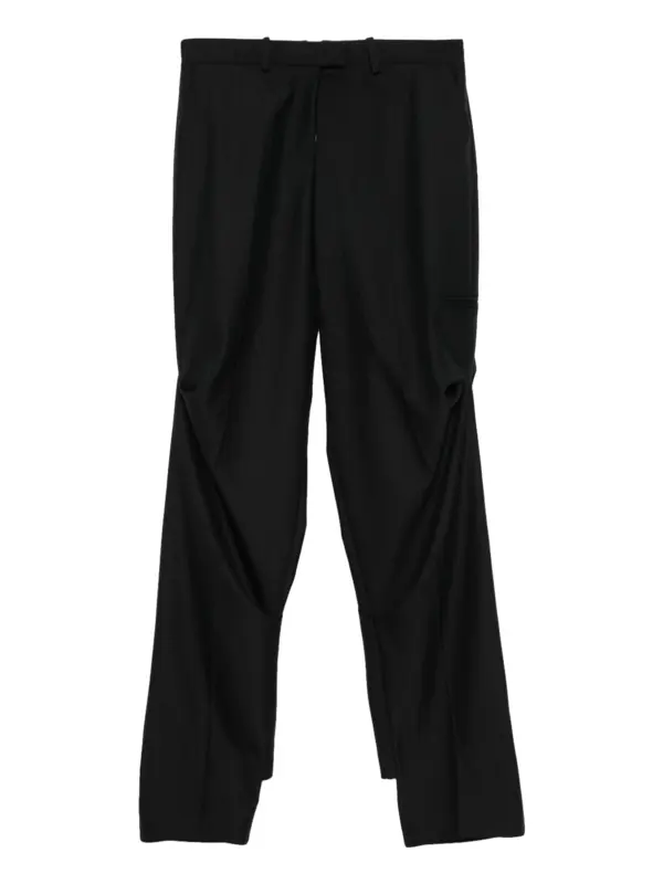 SRVC STUDIO Commuter Pinstripe Trousers - Black