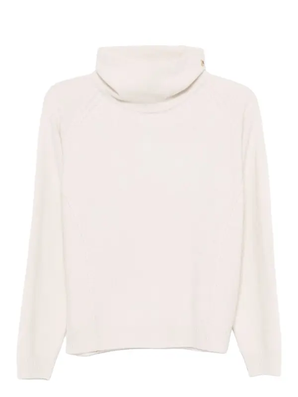 Liu Jo Wool Roll Neck Sweater - White
