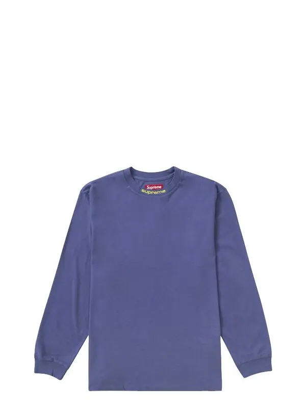 Supreme Embroidered Long Sleeve Top - Navy Blue
