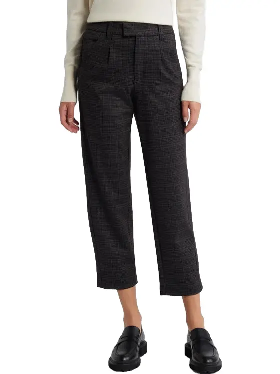Wit & Wisdom Ab'solution Skyrise Pleated Ankle Straight Leg Pants - Charcoal Multi