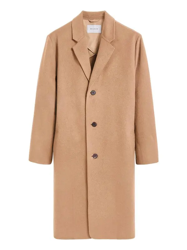 Bugatchi Wool Overcoat - Caramel