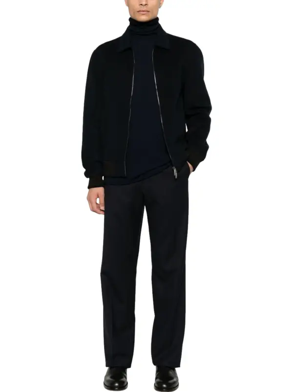 Peserico Zip-up Bomber Jacket - Blue