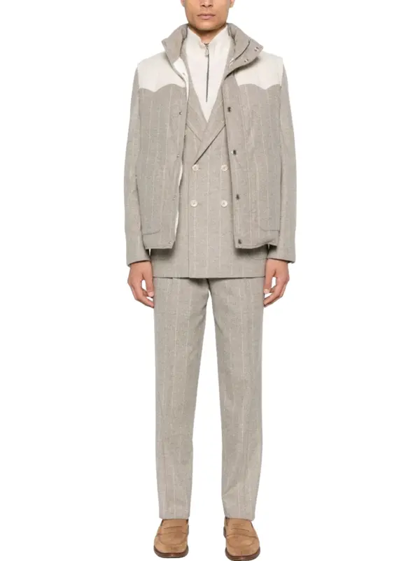 Brunello Cucinelli Pinstriped Gilet - Neutrals