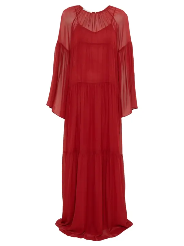 Philosophy Di Lorenzo Serafini Flared Maxi Dress - Red