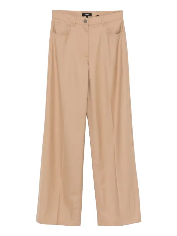 Theory Straight-leg Trousers - Neutrals