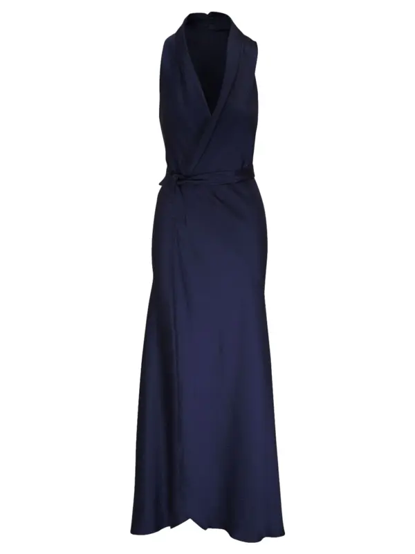 PETER COHEN Silk Maxi Dress - Blue
