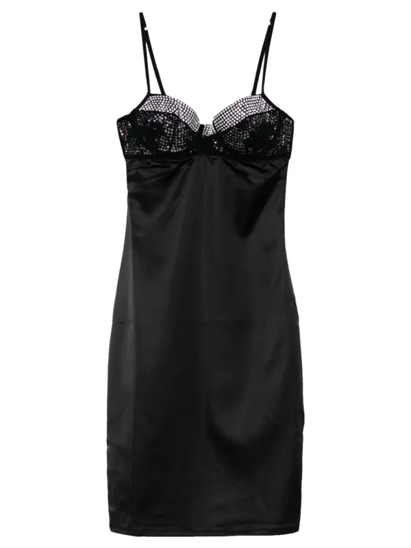 Oseree Crystal-embellished Tube Dress - Black