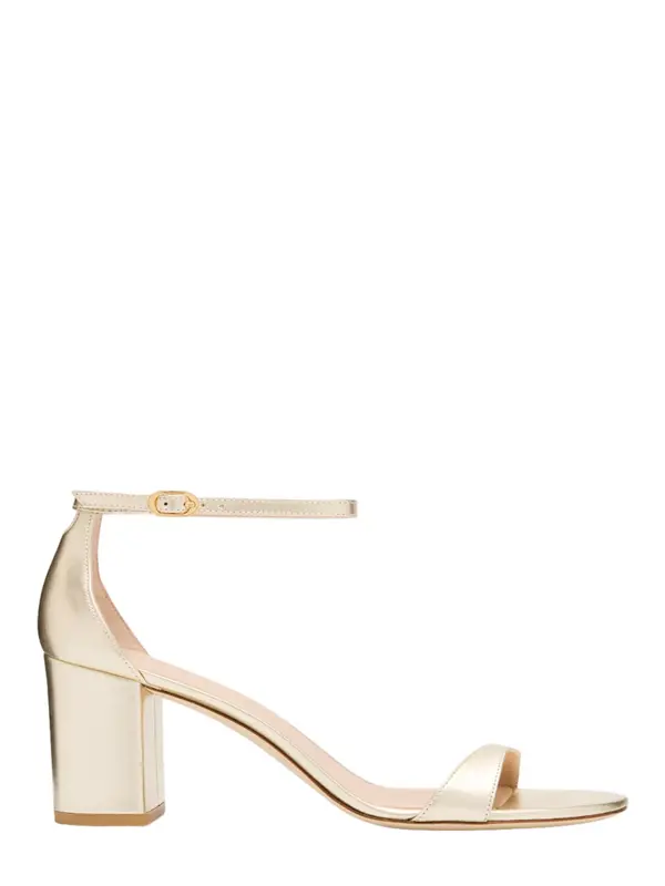 STUART WEITZMAN Nudist Leather Sandals - Light Gold