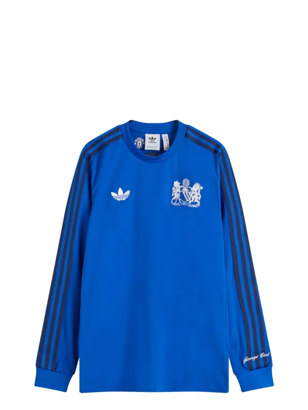 Adidas Manchester United Fc Long Sleeve Jersey Top - Bold Blue