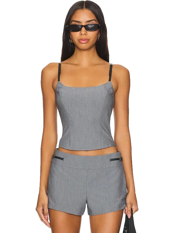 NIA Grace Top - Charcoal