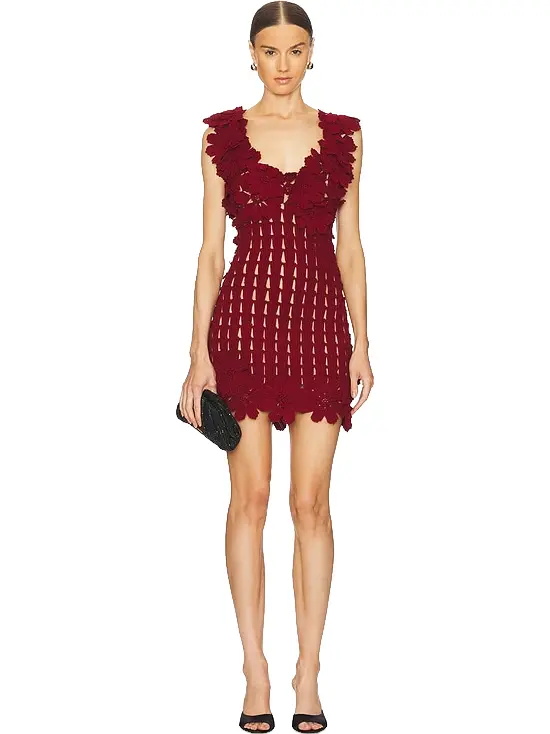 AKNVAS X Fiore Mini Dress - Vino