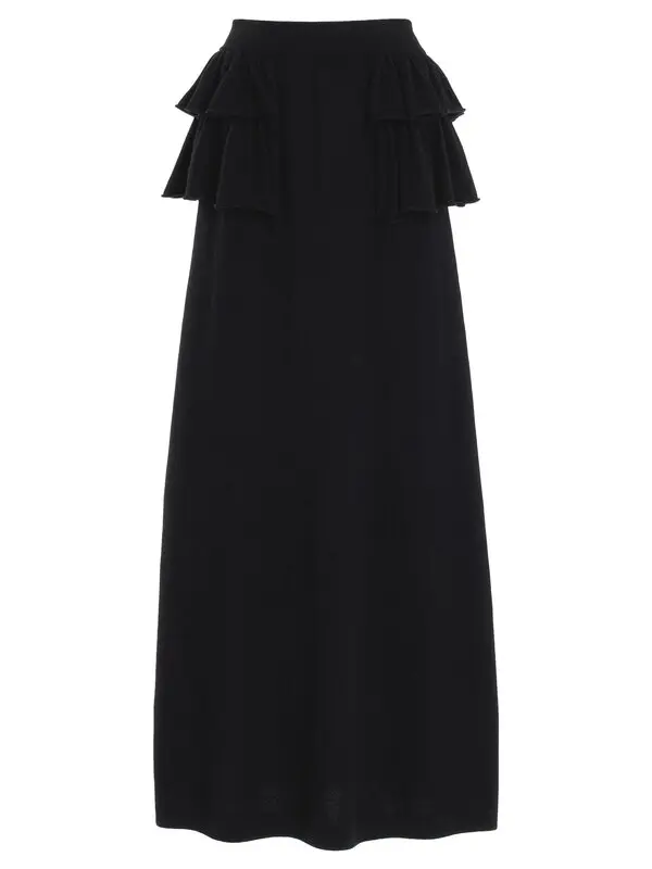 LISA YANG Karla Cashmere Strapless Maxi Dress - Black