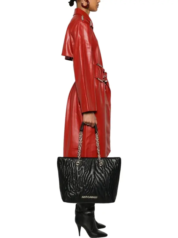 Roberto Cavalli Quilted Tote Bag - Black