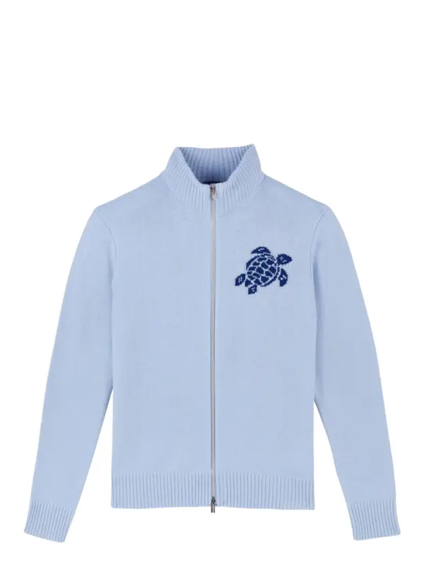 Vilebrequin Wool Cashmere Full Zip Sweater - Blue