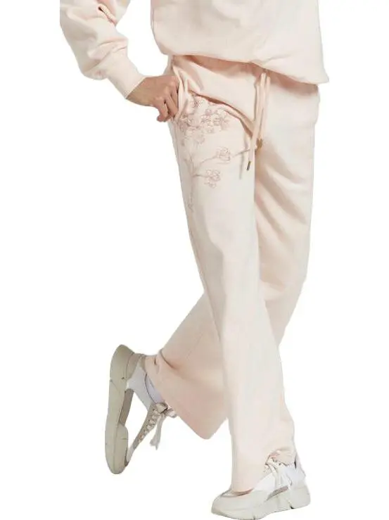 PEACHAUS Sitka Blossom-embroidered Joggers - Shoreline Peach