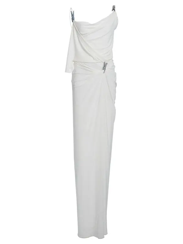 Coperni Draped Gala Dress - White